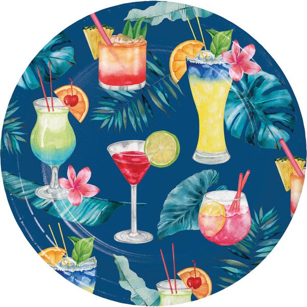 Summer Breeze - 7" Cocktail Toss Plates 8ct