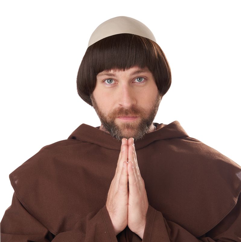 Medieval Friar With Bald Cap - Brunette