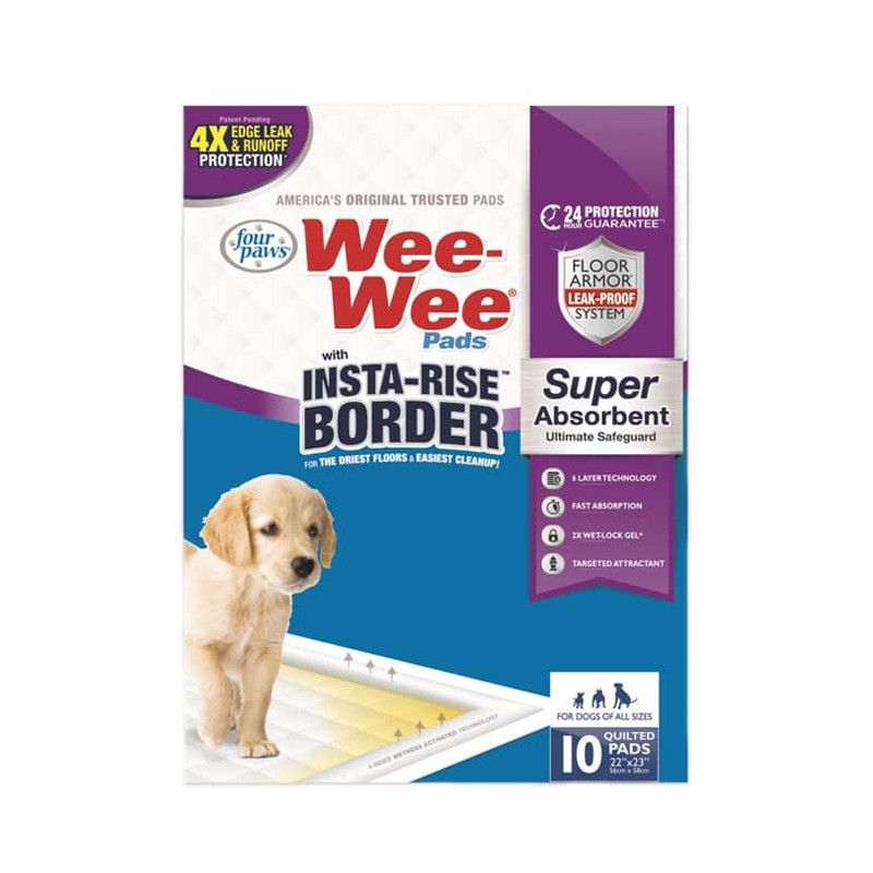 FOUR PAWS WEEWEE INTA-RISE BORDER PADS 10UN