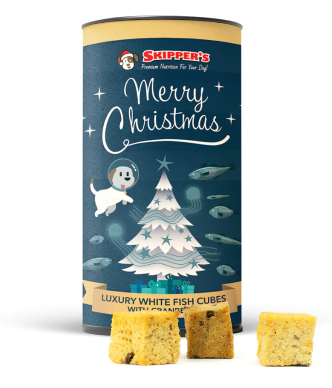 Luxuary white fish cubes