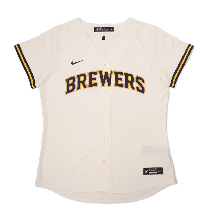 Nike Milwaukee Brewers Women's Replica Home Jersey - Cream