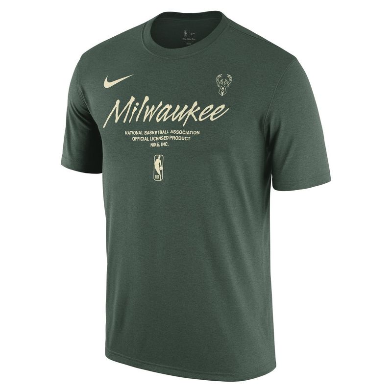 Nike Milwaukee Bucks Essential Script T-Shirt - Green