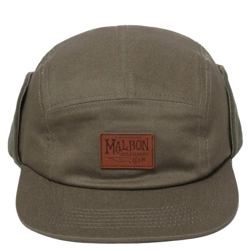 Malbon Golf Blind Ear Flap 5-Panel Hat - Army