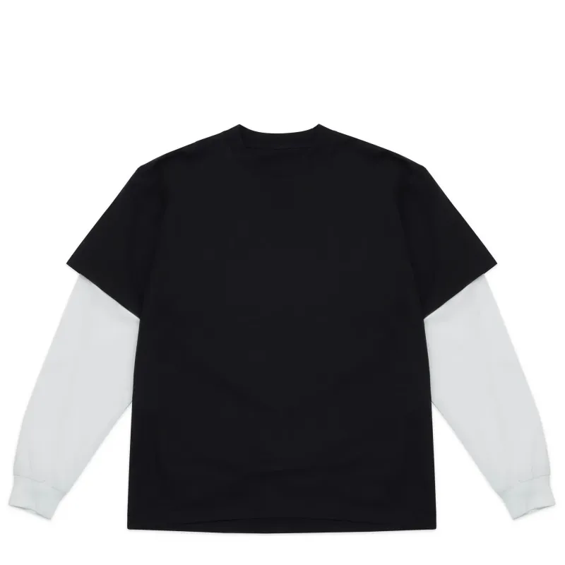 Cotton Collective Oversized Box 2Fer Long Sleeve Tee - Black/White ...