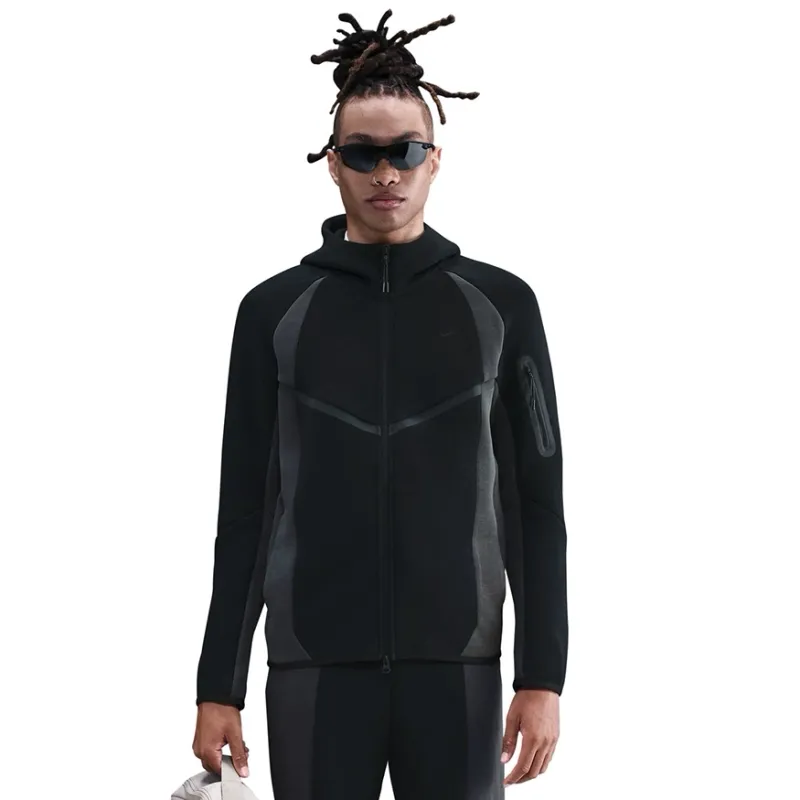 Nike Tech Fleece Color-Block Pro Windrunner Jacket – Black / Anthracite ...
