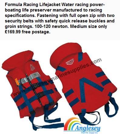 Formula racing life jacket (medium)