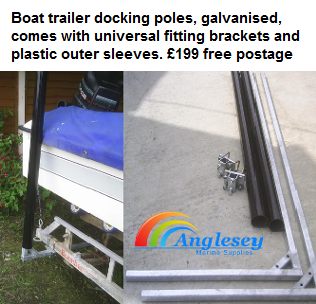 Boat trailer docking poles galvanised full kit