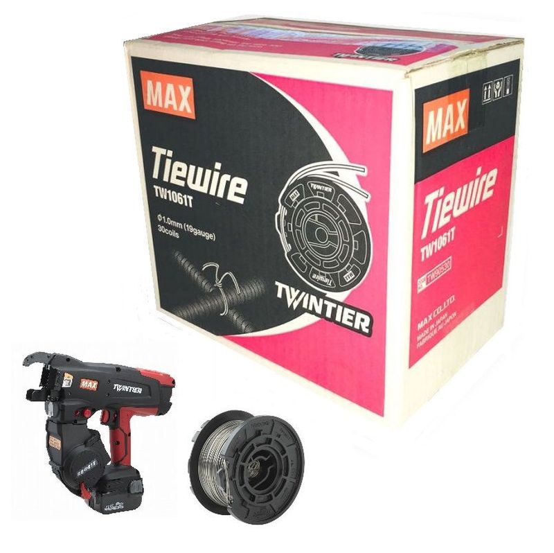 MAX TW1061T Rebar Twintier Tie Wire Rolls - BOX of 30 Rolls(Fits RB441T)