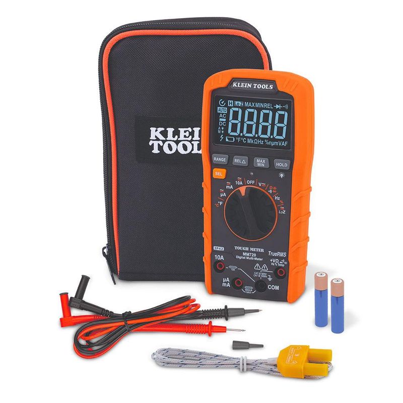 Klein A-MM720 1000V Digital Multimeter TRMS Auto-Ranging Temp Low Impedance