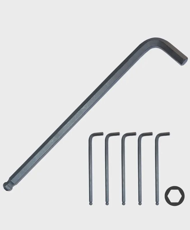 Ball Drive Hex Keys - Long Series - Black -5mm Metric (Packs of 5)