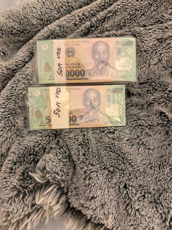 100M VND DONG BANKNOTES BLACK LIGHT UV-VERIFIED AUTHENTIC