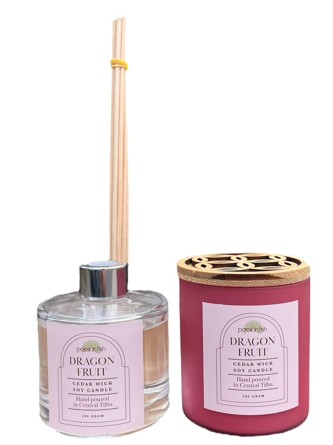 Dragonfruit Woodwick Jar & Reed Diffuser