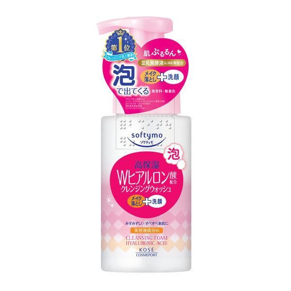 Kose Softymo Hyaluronic Foam Cleansing Wash + Light Make Up Remove 200ml