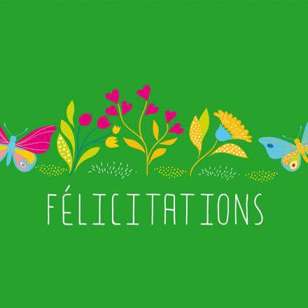 Carte de souhait Félicitations Fleurs