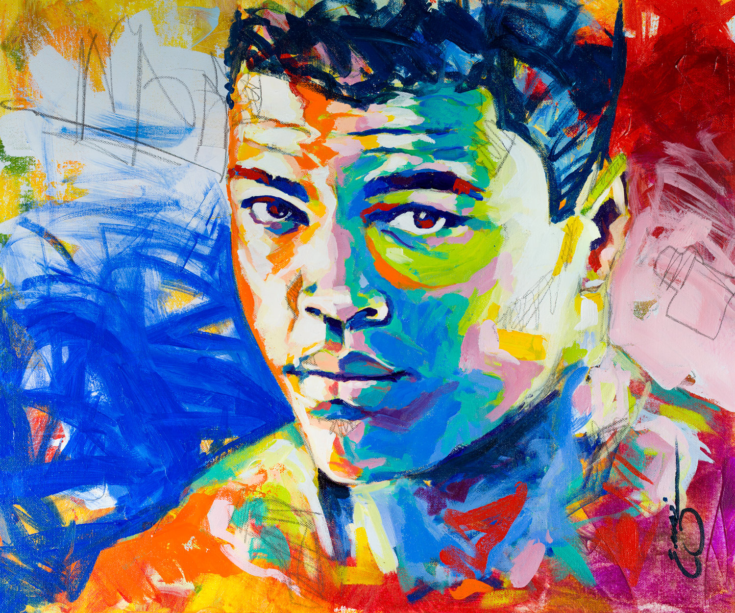MUHAMMAD ALI ART PAINTING | Eugi Artworks