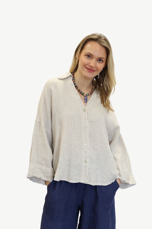 Flowy Linen Blouse