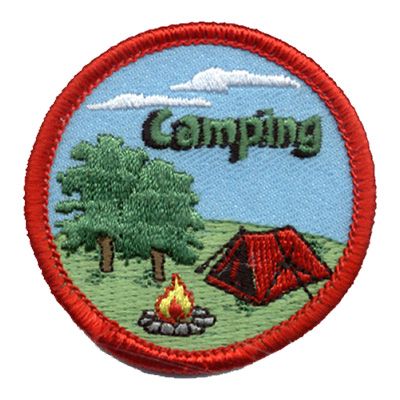 Camping Fun Patch (red border)