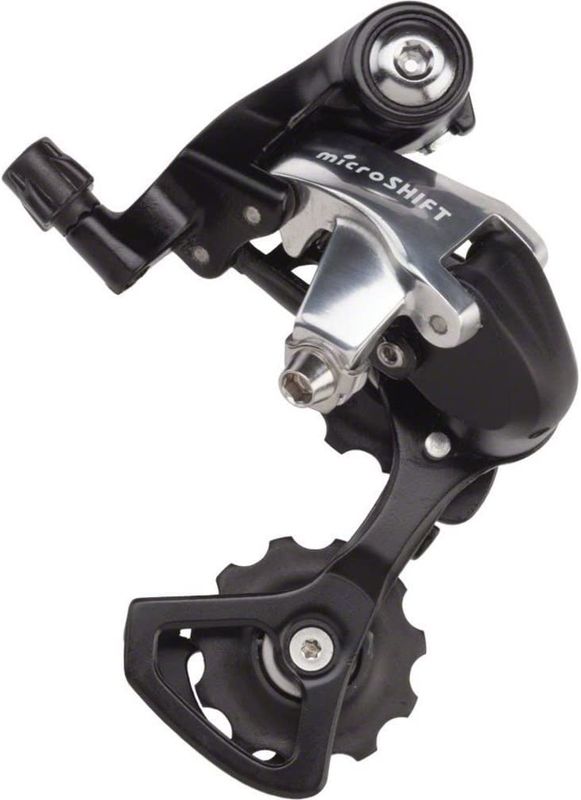 Rear derailleur microSHIFT R9 - 9 Speed Short Cage Black/Silver