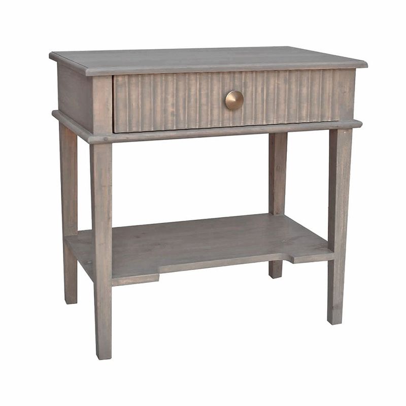 MADISON SIDE TABLE WEATHERED GRAY
