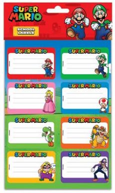Super Mario (Characters) School Labels