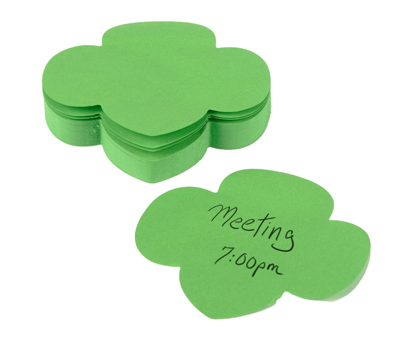 TREFOIL FUN FINDS TREFOIL SHAPED STICKY NOTES