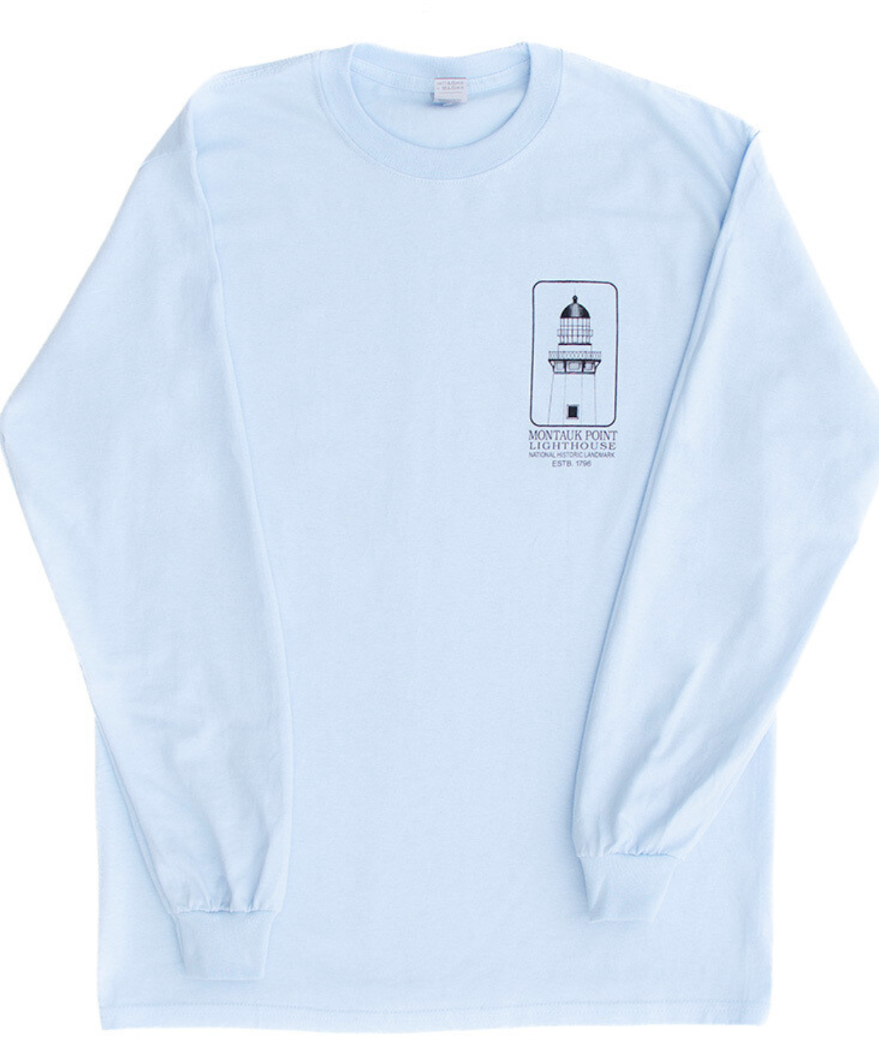 Blue Schematic Adult L/S – Shop – Montauk Historical Society