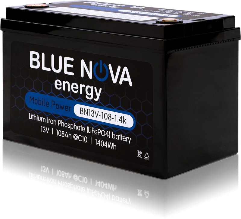 Bluenova 108Ah 13V - 1.4KWh Lithium Iron Phosphate Battery
