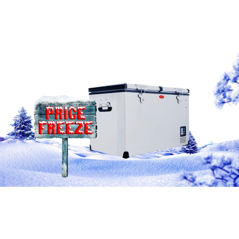 SnoMaster 81.5L Dual Compartment Stainless Steel Fridge/Freezer