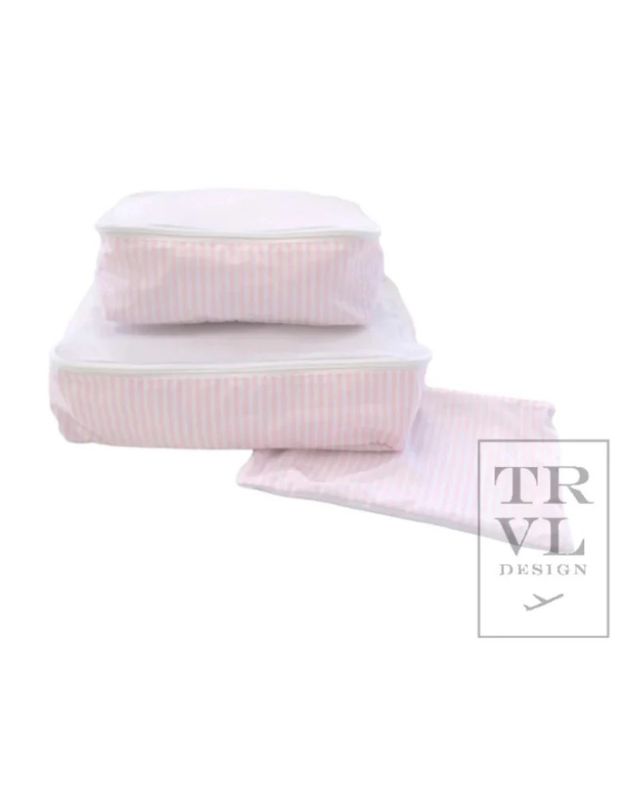 Mini Squad Packing Cubes, Pimlico Stripe Pink