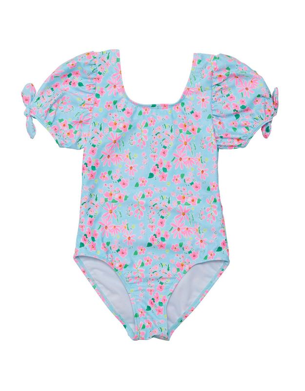 Daisy Chain Puff Sleeve Surf Suit