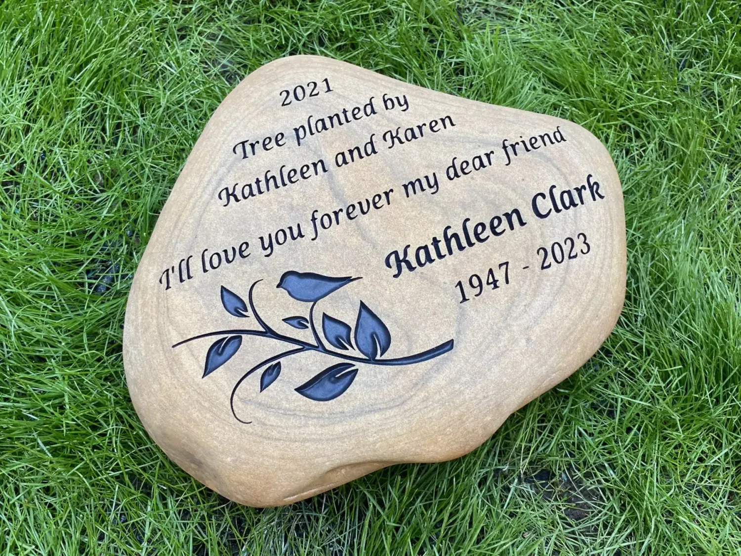 Engraved Memorial Stone - Medium Garden Rock - Shop Personalized - Engraved Rocks & Personalized ...