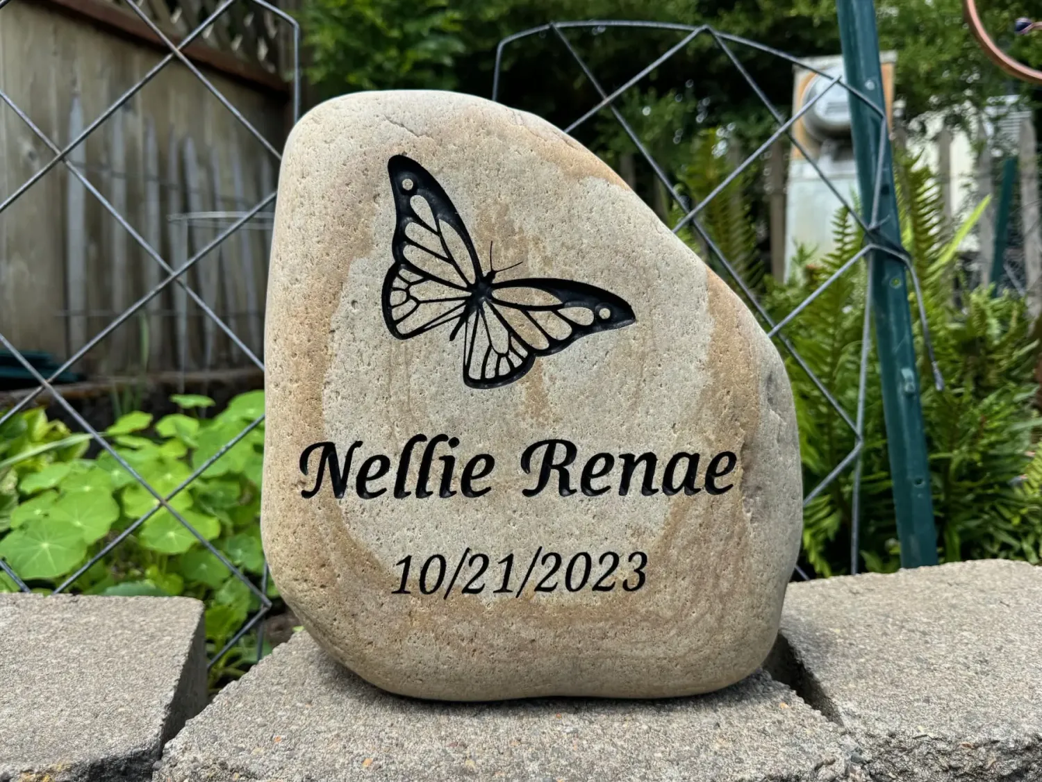 Engraved Garden Stone - Large River Rock Personalized - Shop ...