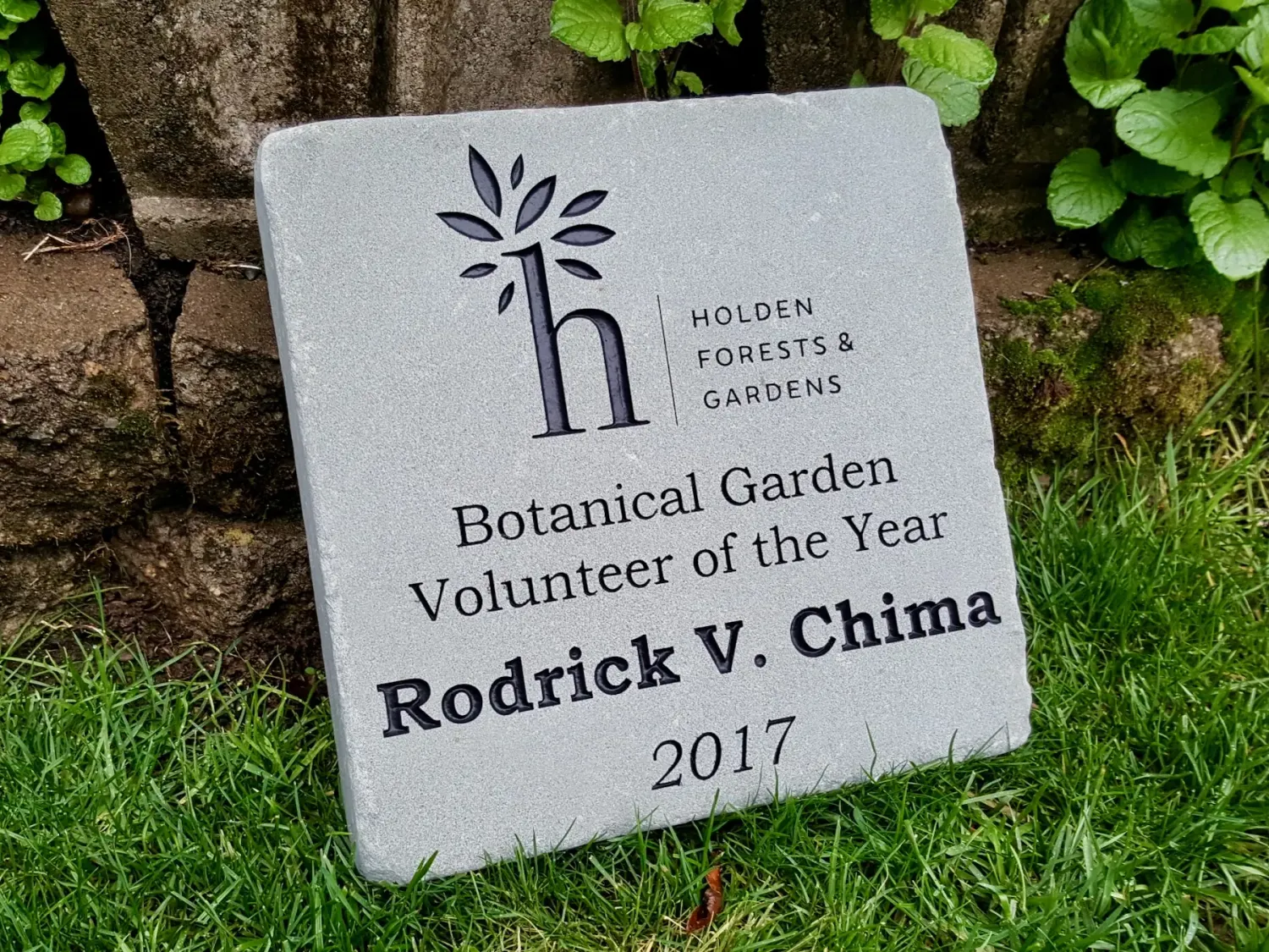 Engraved Garden Stone - Medium Personalized Bluestone - Shop ...