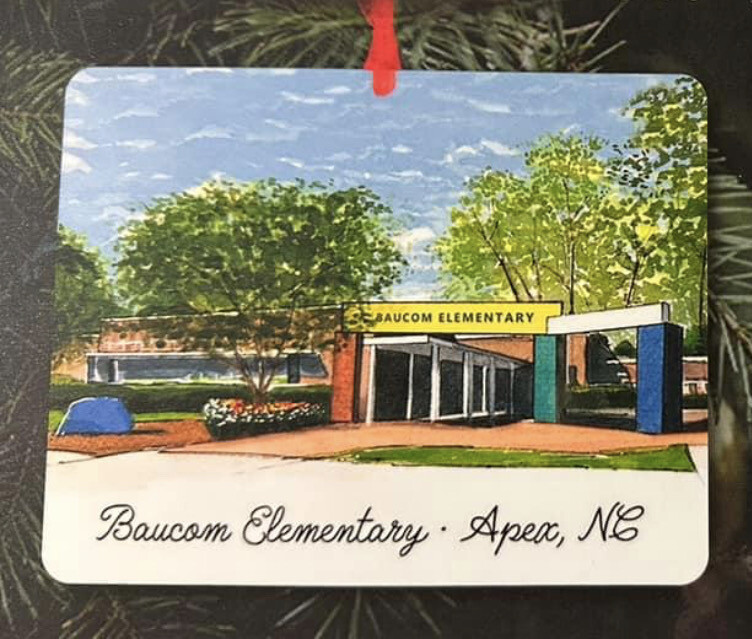 Apex, NC - Ornament - Baucom Elementary School - #lew
