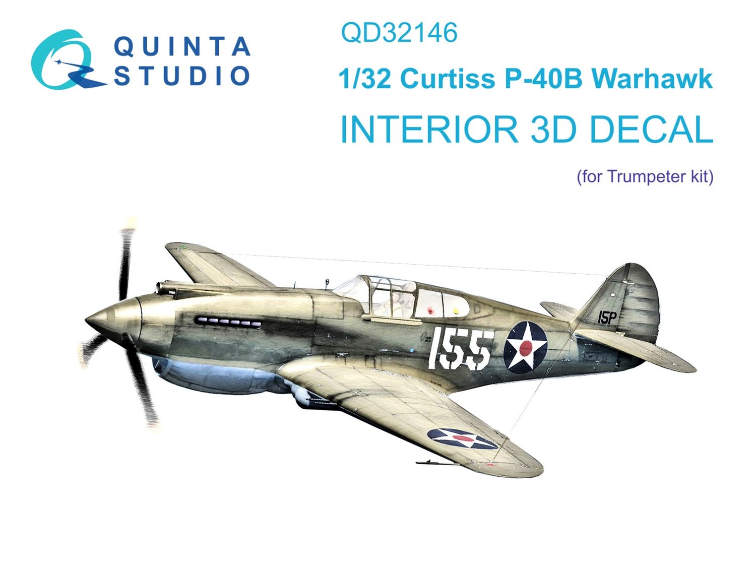 QD32146 - P-40B Warhawk 3D-Printed & coloured Interior on decal paper ...