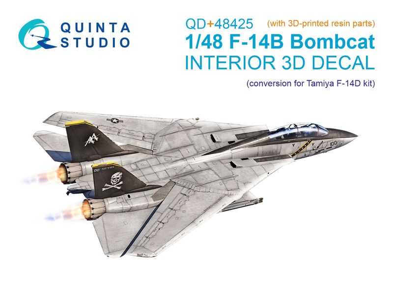 QD_48425 - F-14B 3D-Printed & coloured Interior on decal paper ...