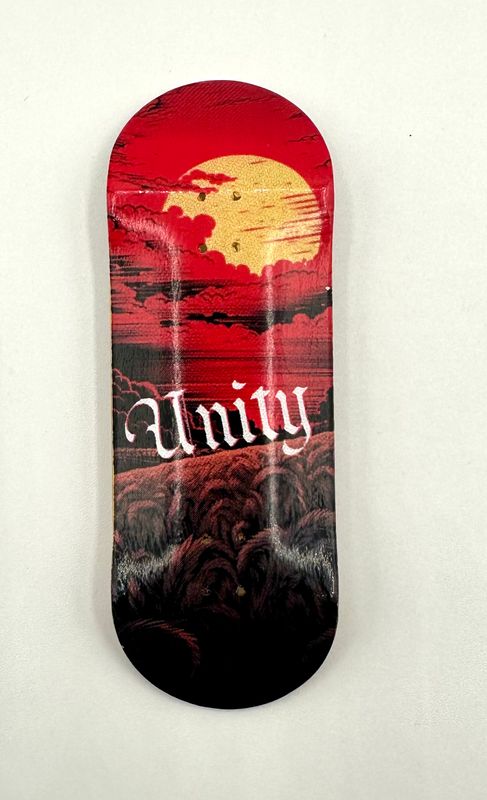 Unity Crew Fingerboard Deck Sunset 34mm