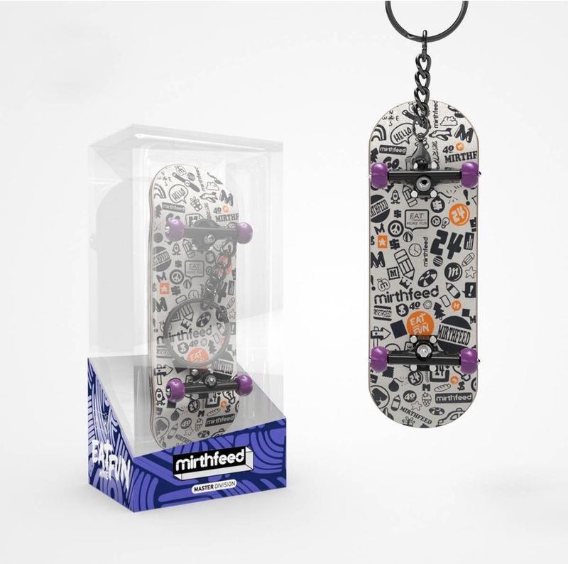 Mirthfeed Fingerboard Complete 32mm Logo Pattern