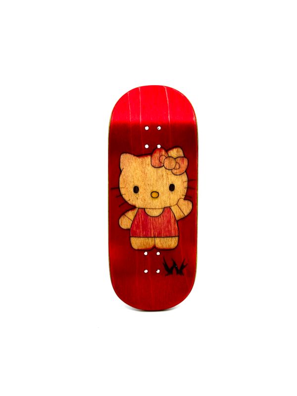 Workers FB Fingerboard Deck Hello Kitty Red 36mm Street Shape