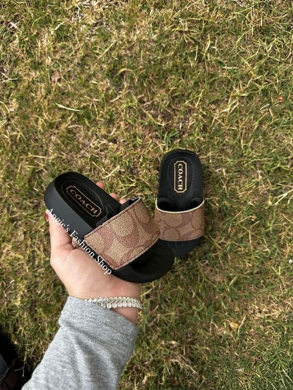 Coach slides ( they have strap )