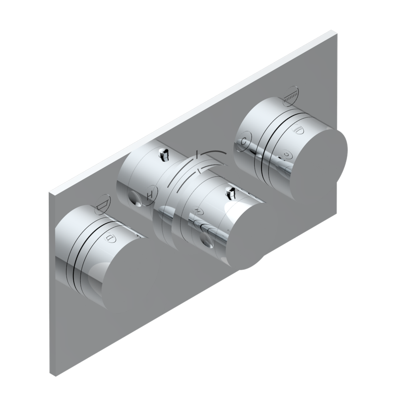 Set de finition THG pour douche thermostatique à encastrer avec deux ...