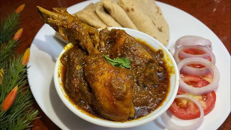 Roti With Chicken Kosha