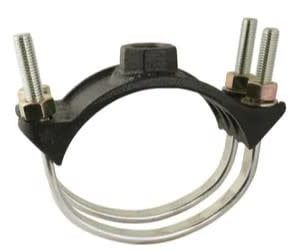 6 IN X 2 IN FORD CC DUCTILE IRON BLACK DOUBLE STRAP SADDLE