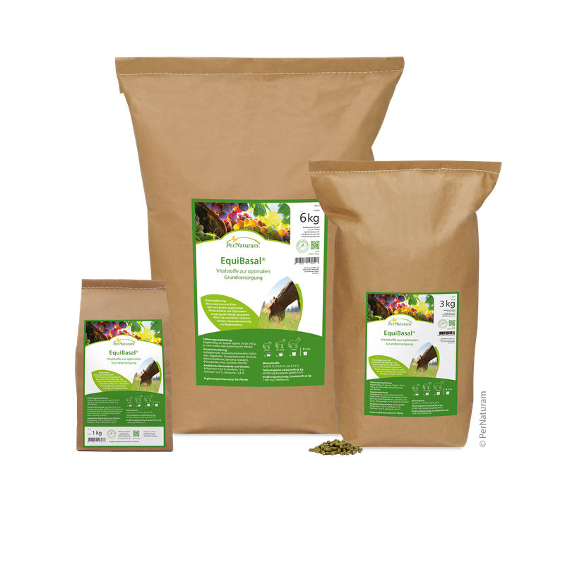 Raufutter, Kraftfutter, Mineralfutter für Pferde