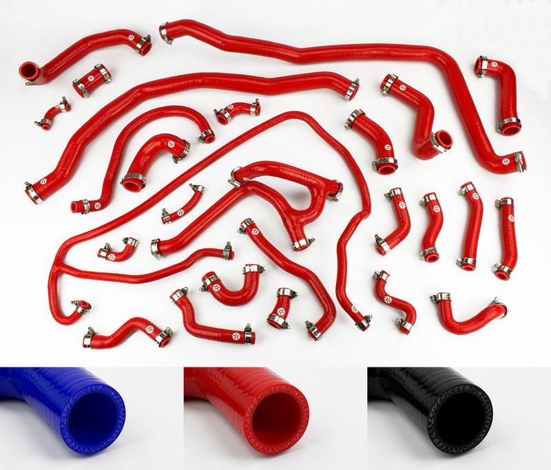 MG TF Silicone PRT Radiator Coolant and Breather Hose Kit