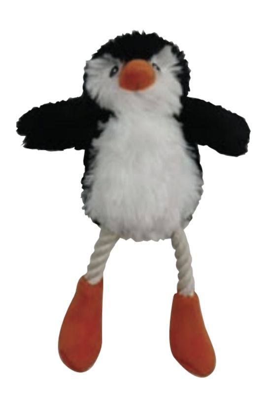 Tall Tails Rope Penguin Plush Dog Toy - 13"