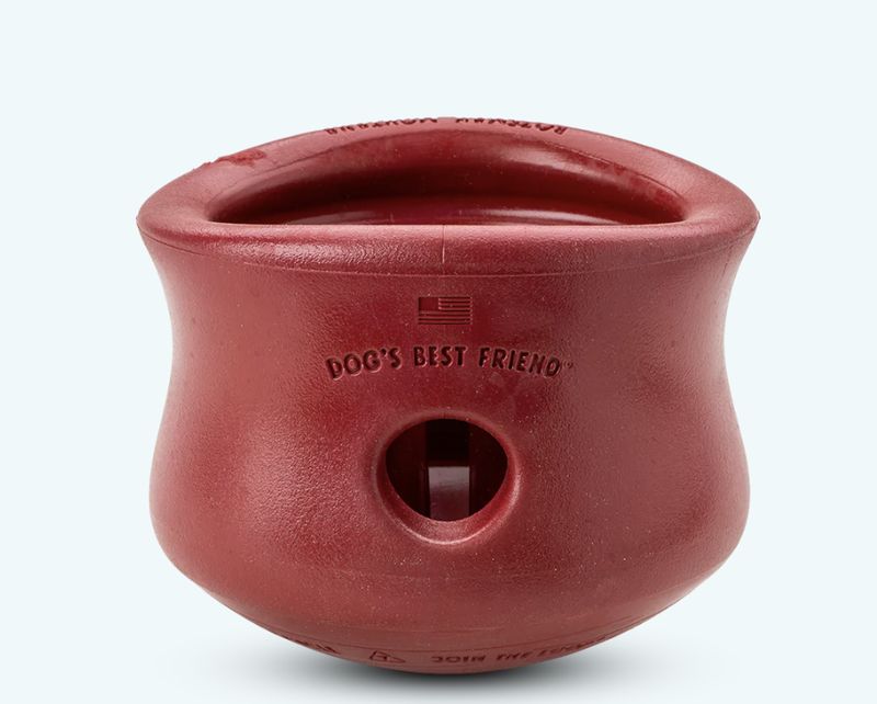 West Paw Red Toppl Interactive Slow Feeder Puzzle - Small