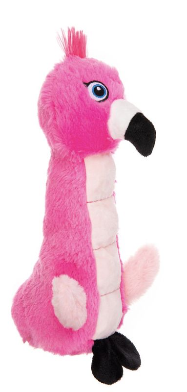Growl Belly Burdz Fiona the Flamingo Plush Squeaky Dog Toy