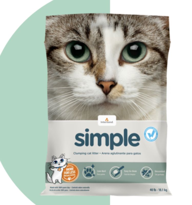 Intersand Simple Clumping Cat Litter 40lbs