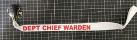 Lanyard WHITE - DEPT CHIEF WARDEN